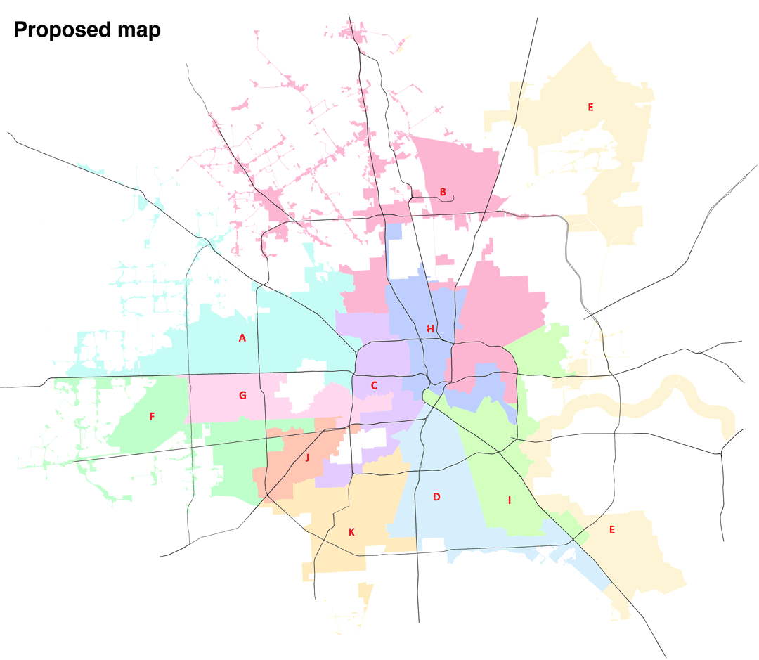 Houston City Council District Map Houston City Council District Map