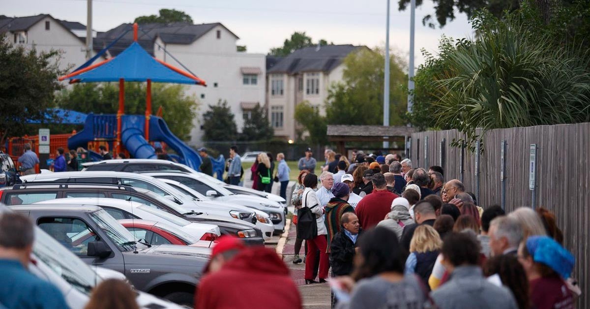 Huge Turnout On First Day Of Texas Early Voting Kinder Institute For